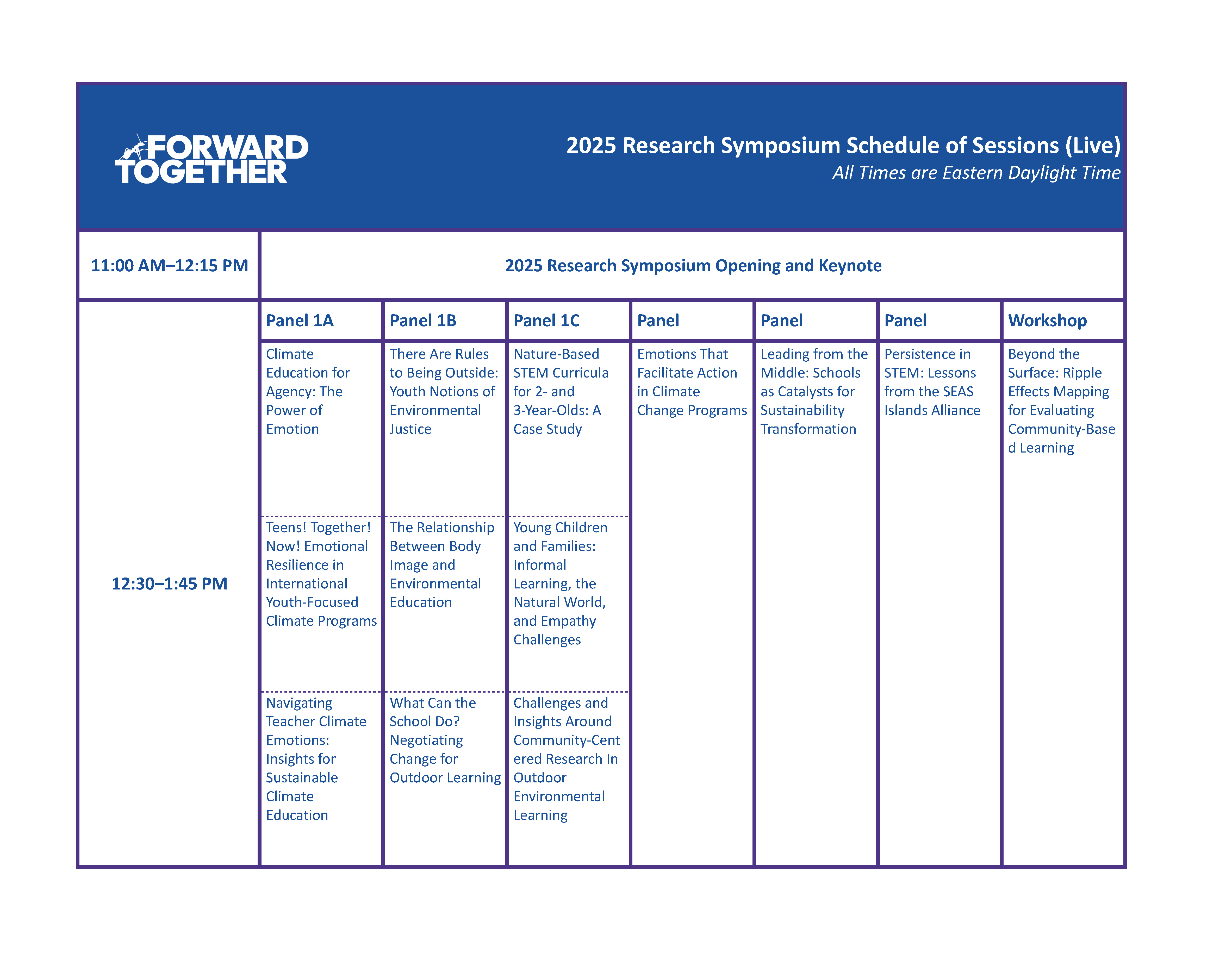 Research Symposium Schedule | NAAEE Conference